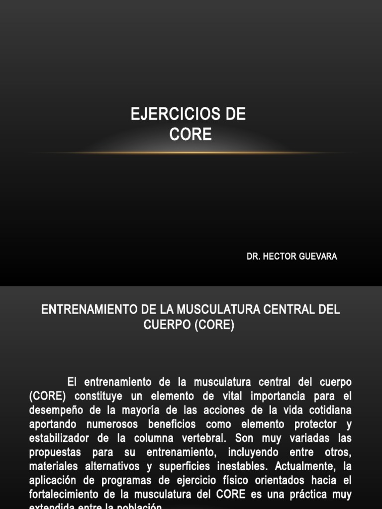 Ejercicios de Core | PDF | La columna vertebral | Músculo