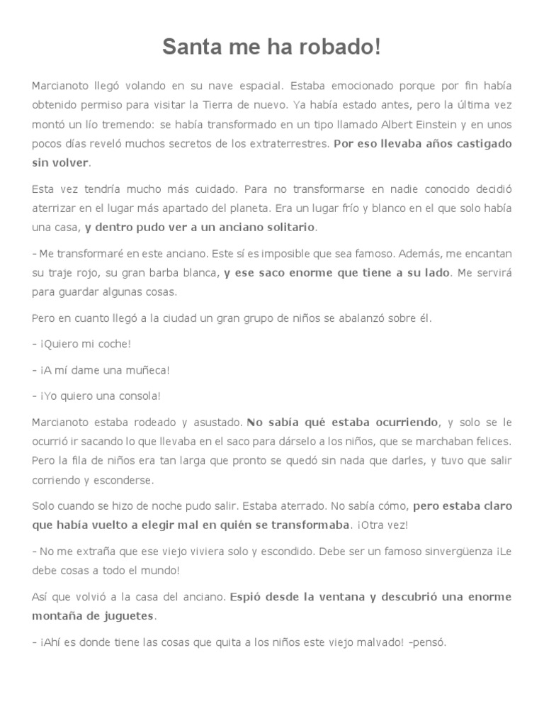Santa Claus y el regalo robado | PDF | Papá Noel