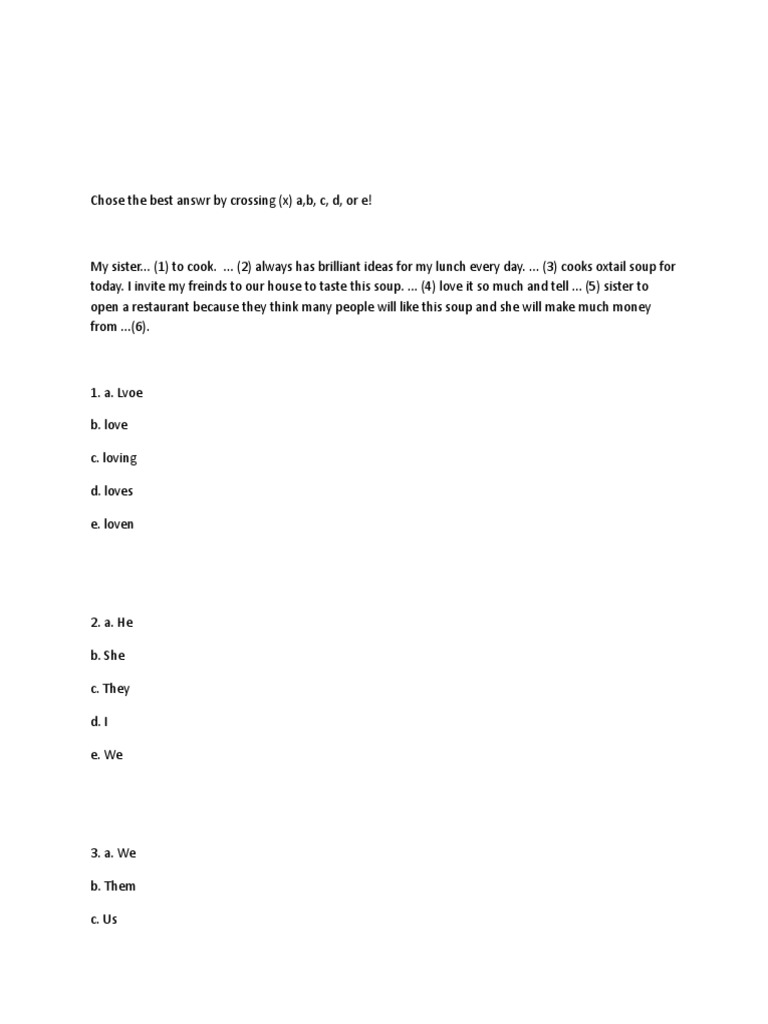 Senior High School English Test Practice | PDF