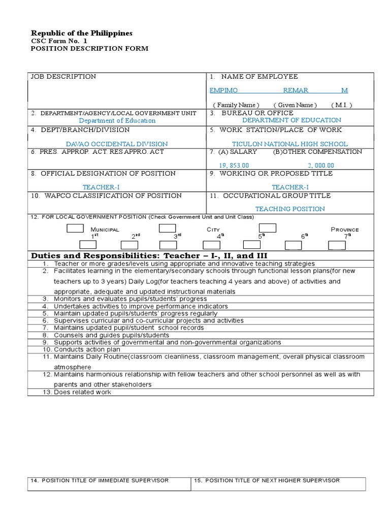 Job Description-Rme | PDF | Teachers | Teaching
