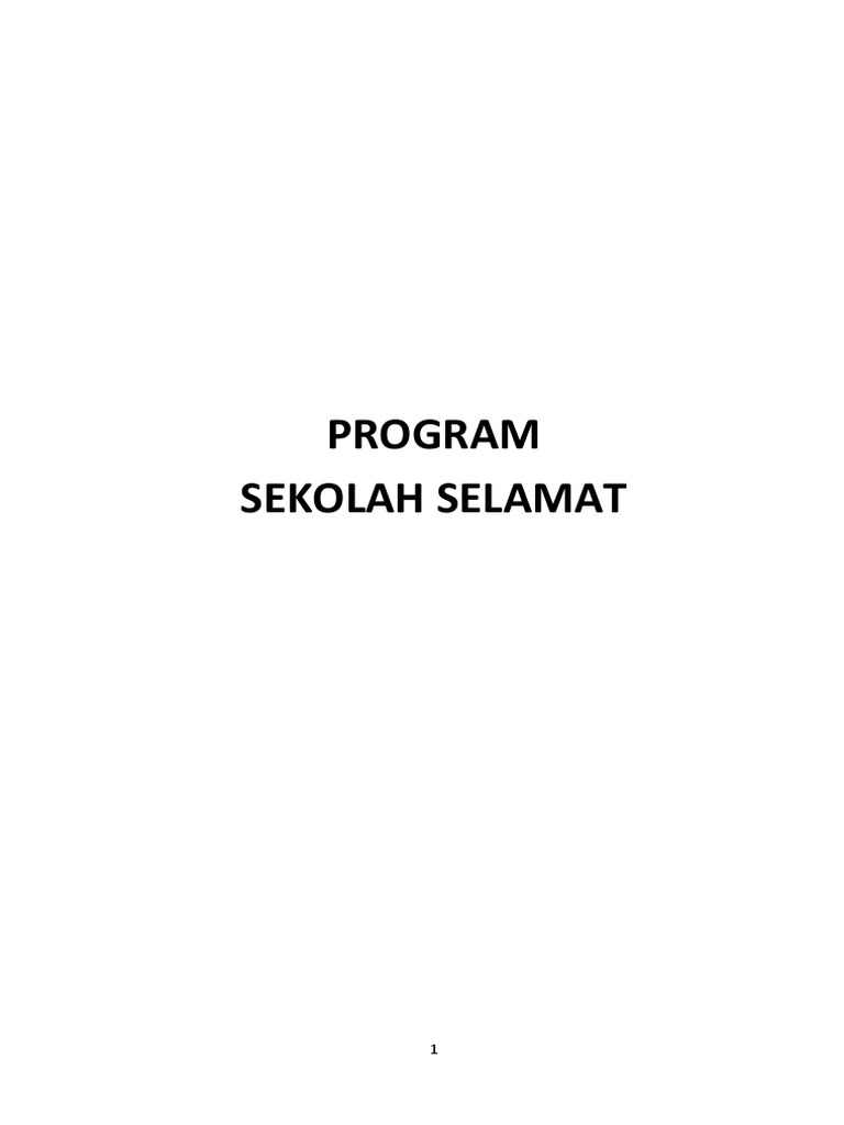 04 PELAN TINDAKAN Program Sekolah Selamat | PDF