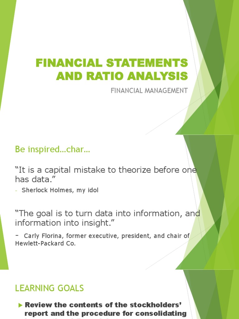 Financial Statements and Ratio Analysis | PDF | Equity (Finance) | Dividend