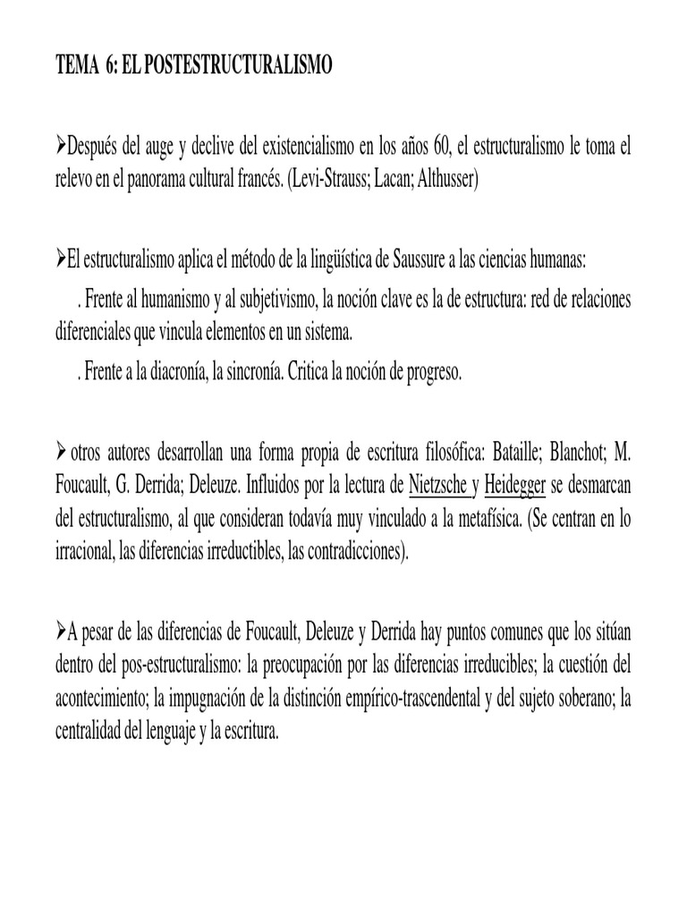 Posestructuralismo | PDF | Michel Foucault | Estado (política)