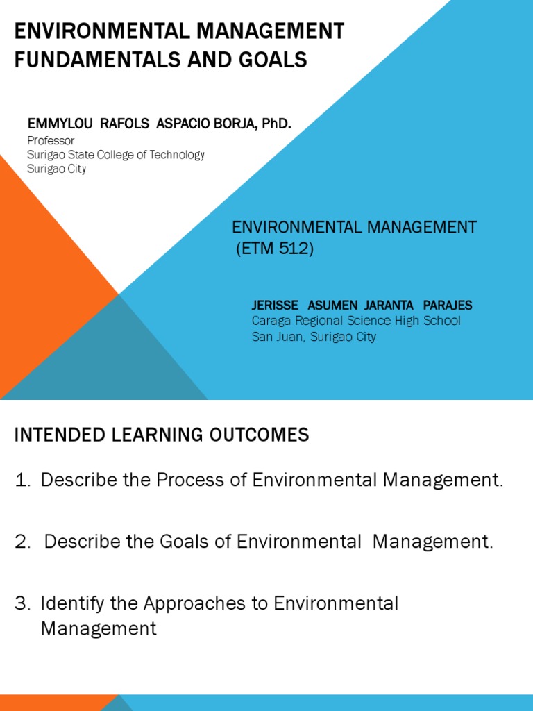 Environmental Management Goals and Processes | PDF | Environmental ...