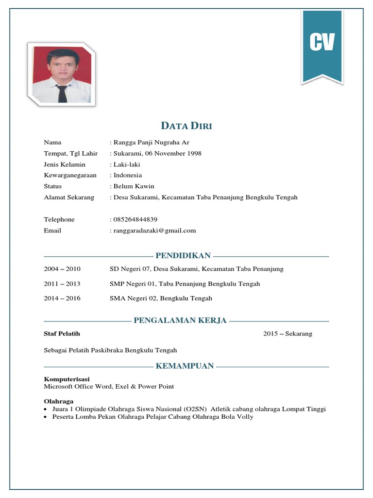 Contoh CV Rangga | PDF
