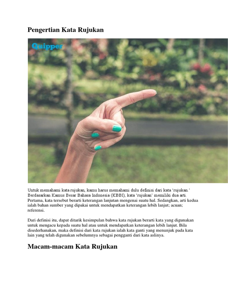 Pengertian Kata Rujukan | PDF