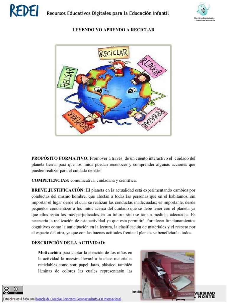 Leyendo Yo Aprendo A Reciclar | PDF | Conceptos psicologicos | Cognición