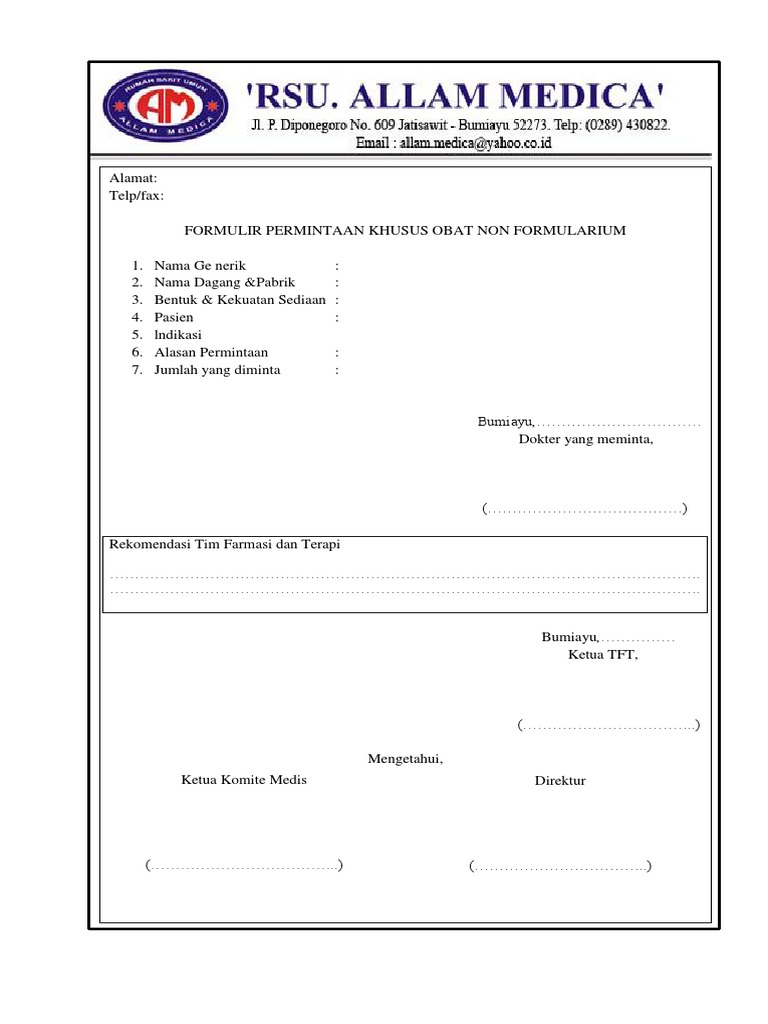 Formulir Permintaan Obat | PDF | Hukum