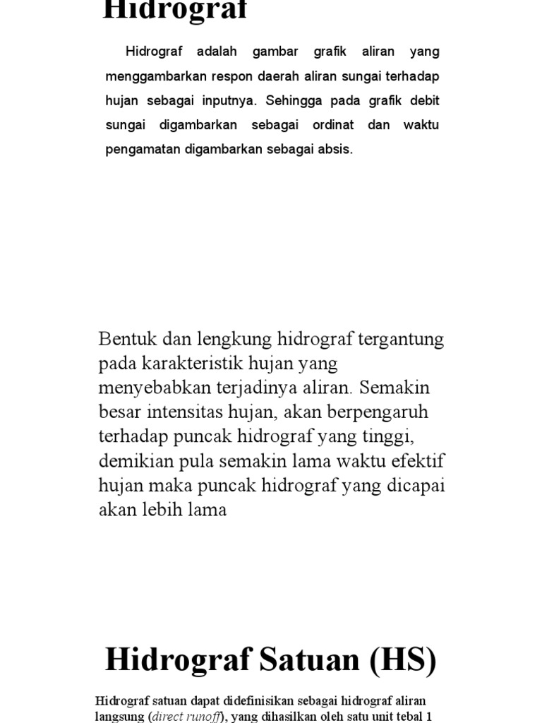 Hidrograf Satuan Metode Nakayasu | PDF