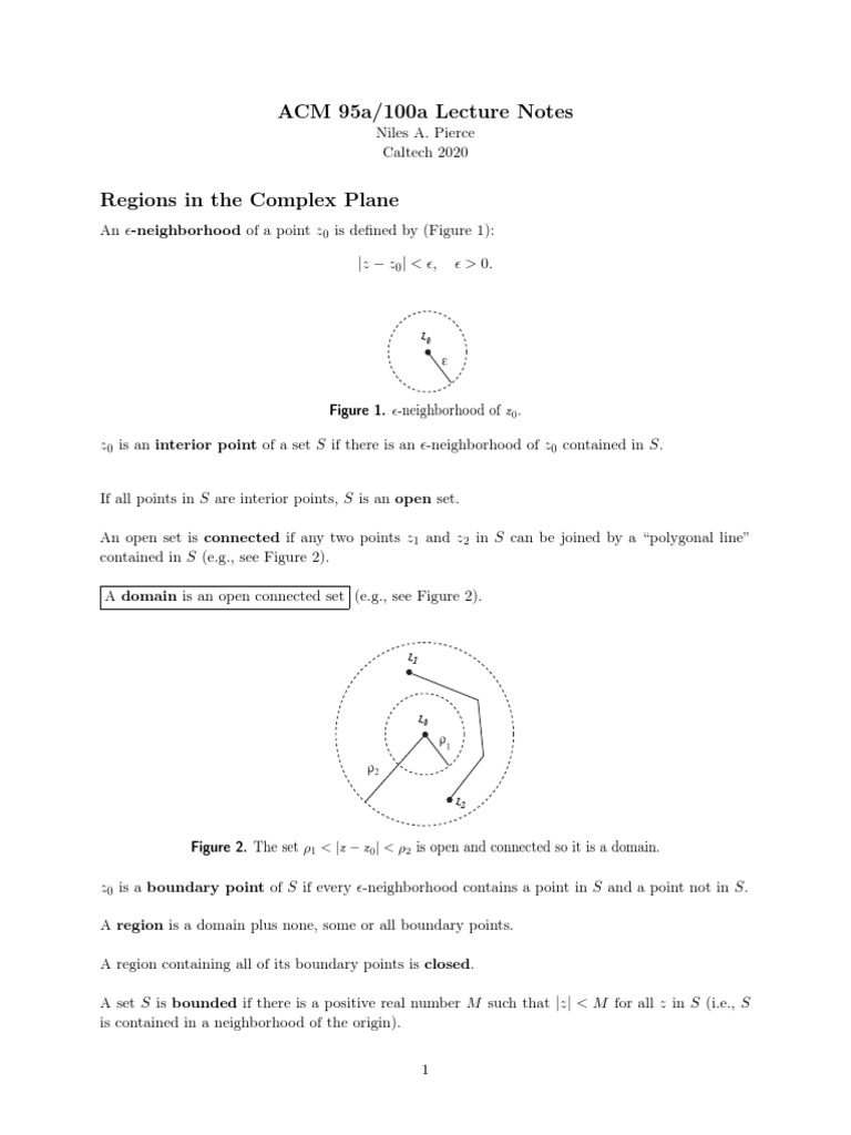An Introduction to Regions, Limits, Continuity, Differentiability, and Analyticity of Complex ...