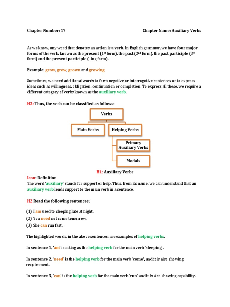 English Language - Grade 6 - Chapter-17 | PDF | Verb | Linguistic Typology