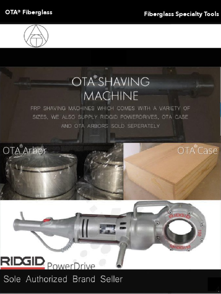 OTA Fiberglass Pipe Shaver 2020 | PDF | Fiberglass | Pipe (Fluid ...