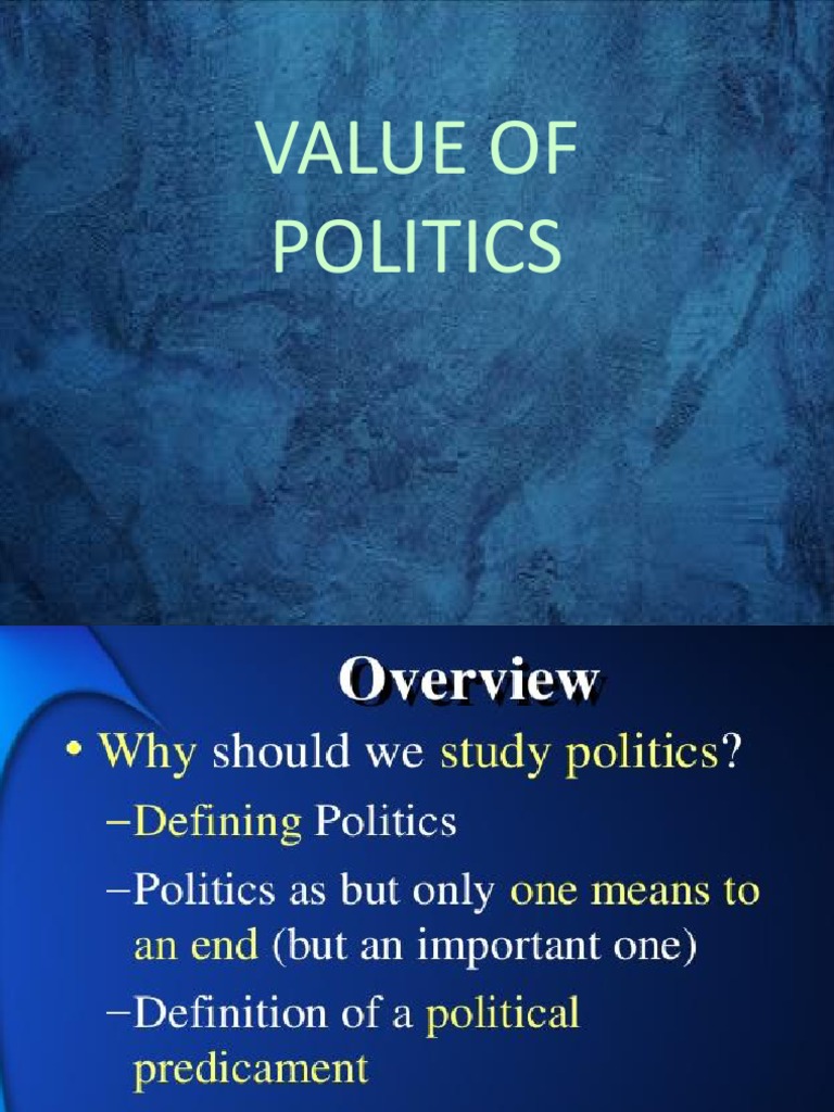 Value of Politics | PDF