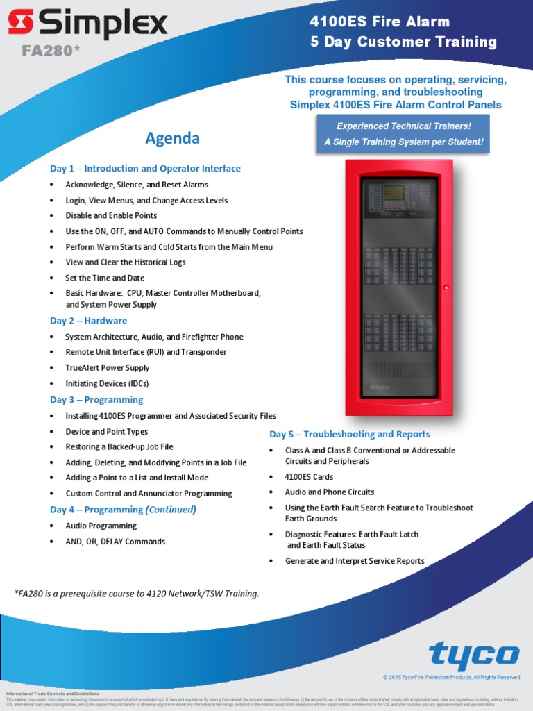 Simplex 4100ES 5 Days Customer Training | PDF | Computing | Computer ...