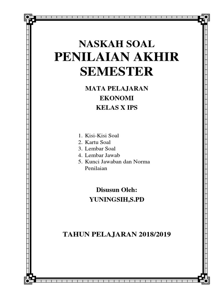 Kisi-Kisi Pat Pkwu | PDF