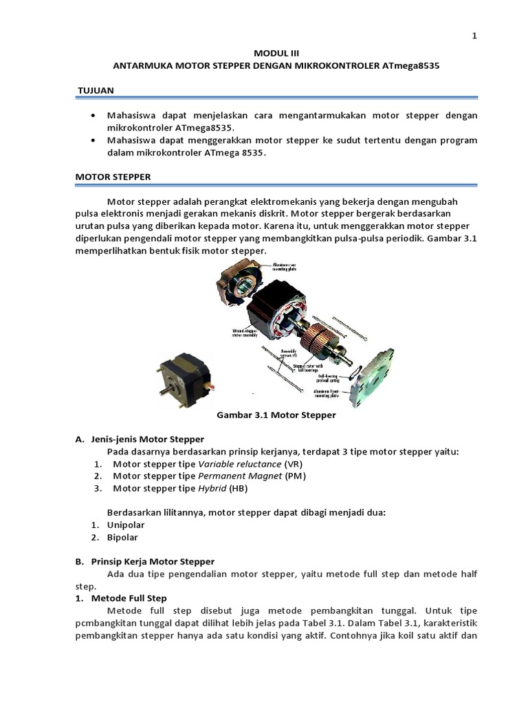 Modul Iii Motor Stepper | PDF
