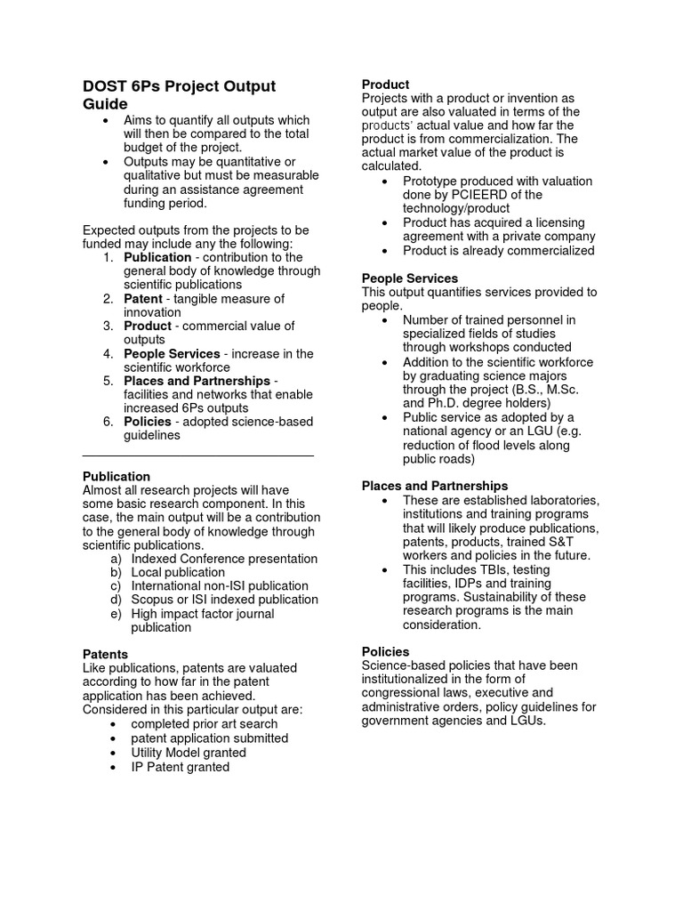6 Ps | PDF | Patent | Science