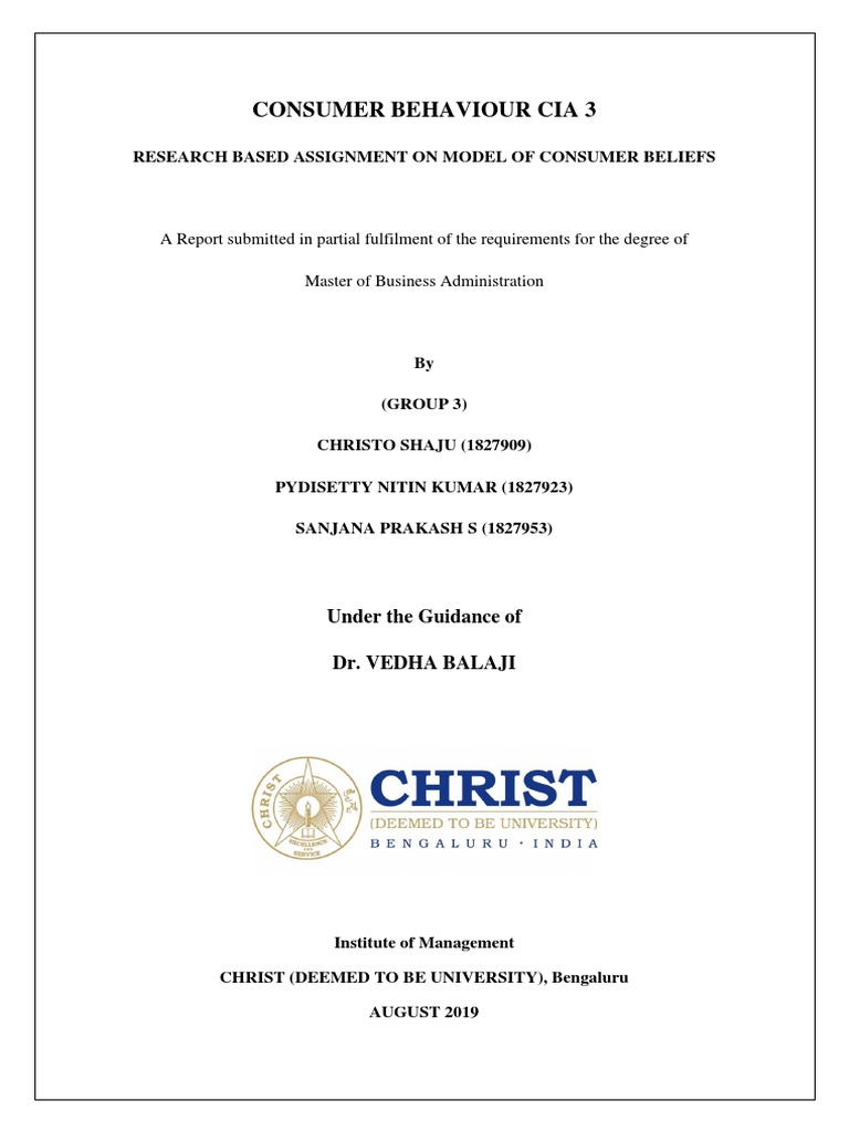 CB Report | Download Free PDF | Consumer Behaviour | Retail