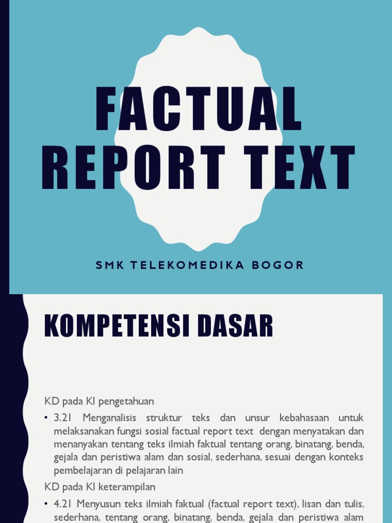 Factual Report Text - Upload | PDF | Ilmu Sosial | Sains & Matematika