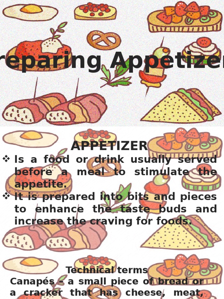 Classification and Preparation of Appetizers | PDF | Hors D'oeuvre ...