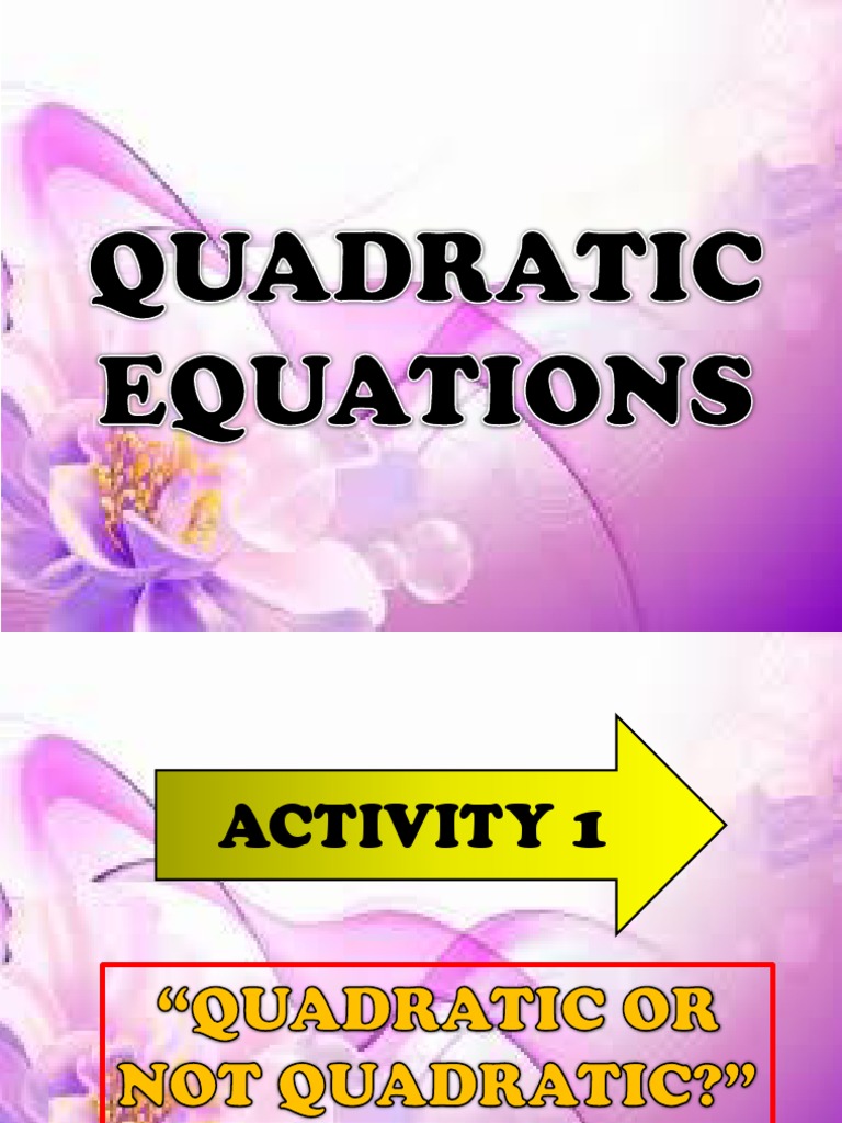 Understanding Quadratic Equations | PDF | Quadratic Equation | Equations