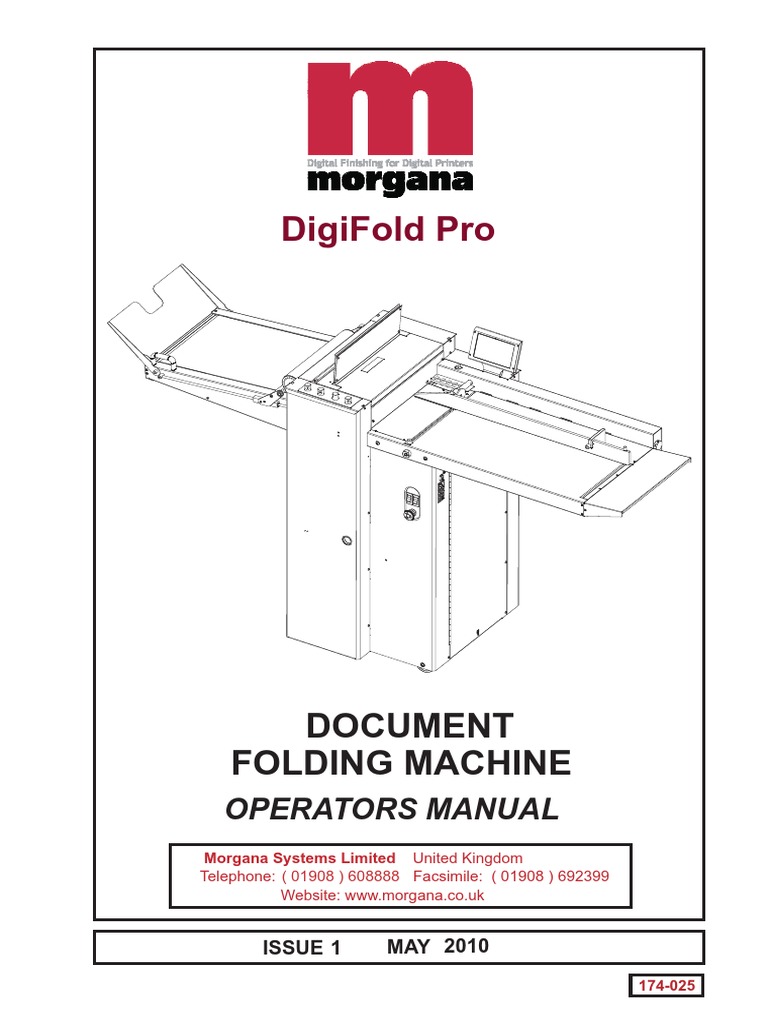 Digifold Pro Operators Manual | PDF | Paper | Switch