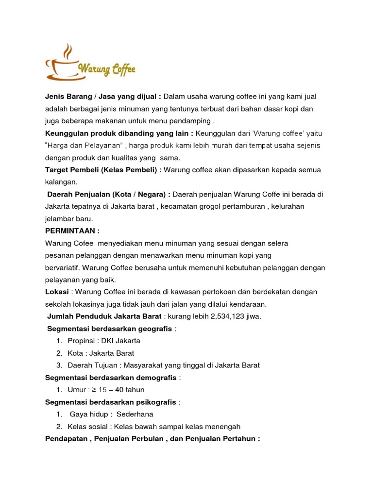 Contoh Marketing Plan | PDF