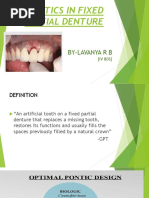 Pontics in Fixed Partial Denture | PDF | Dentures | Mouth