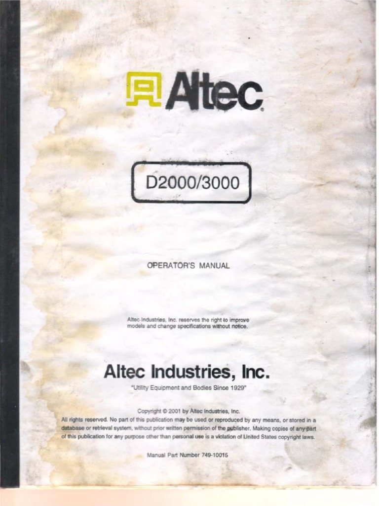 Manual ALTEC D2050BR NS 0701-Y0725 Reducido PDF | PDF | Insulator ...