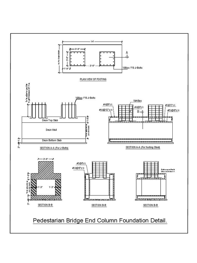 02 Pedestarian Bridge Footing | Download Free PDF | Civil Engineering ...
