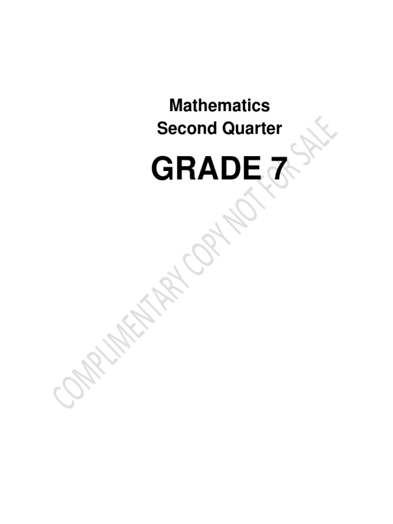 Math 7 - q2 PDF | PDF | Polynomial | International System Of Units