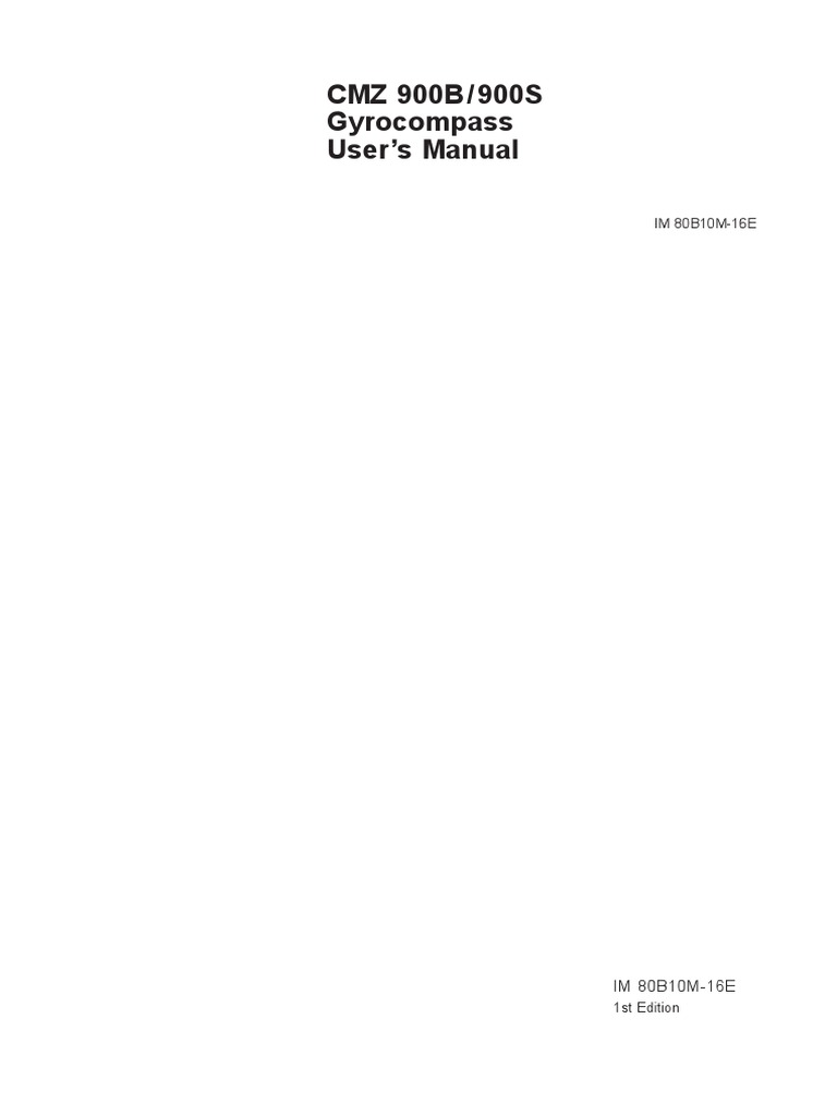 cmz-900 Gyro Compass PDF | PDF | Compass | Input/Output