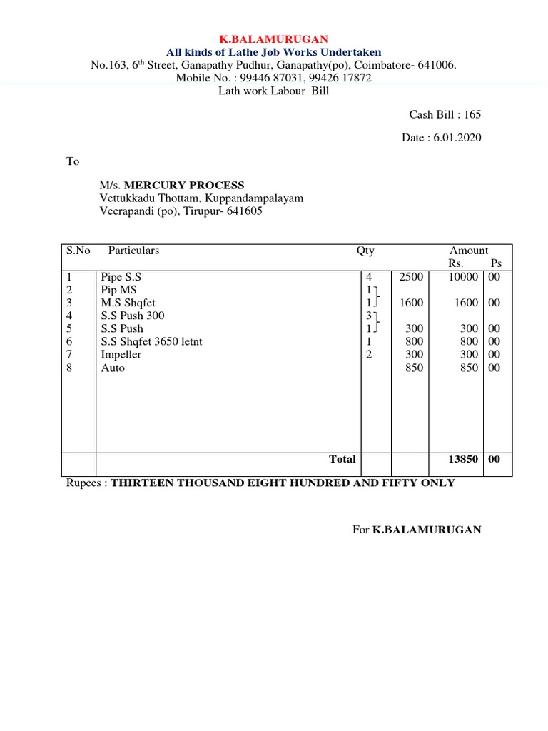 Lath Work Labour Bill | PDF | Business | Nature