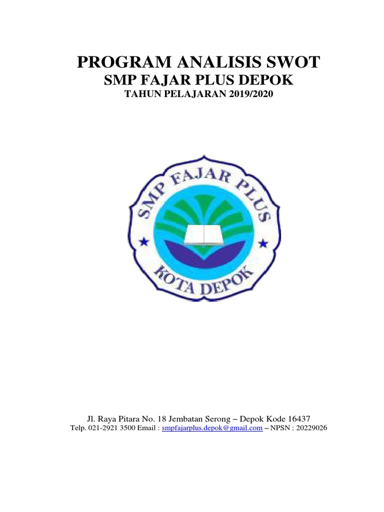 Analisis SWOT SMP Fajar Plus Depok | PDF