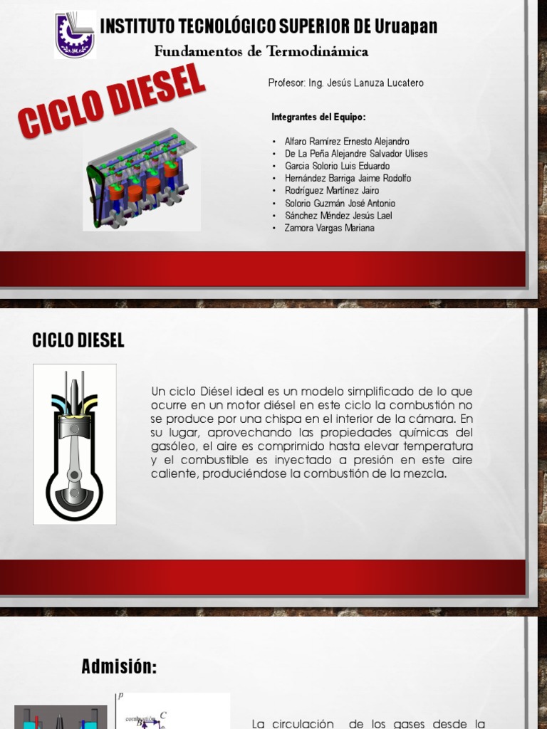 Ciclo Diesel Final (Creo) | PDF | Motor diesel | Combustión