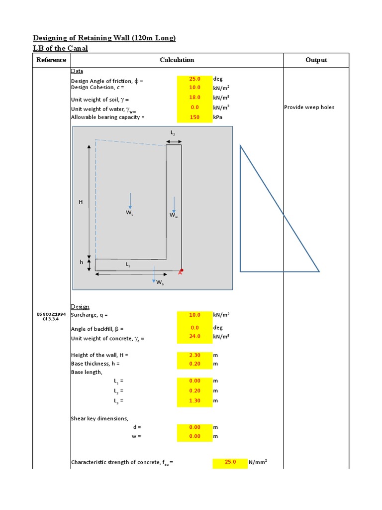 Design Note RW Design | PDF | Geotechnical Engineering | Nature