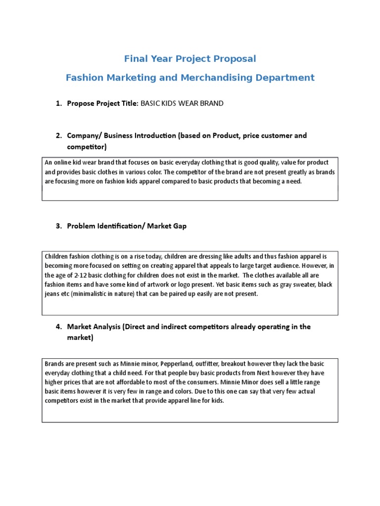 Basic Kids Wear Brand Proposal | PDF | Clothing | Brand