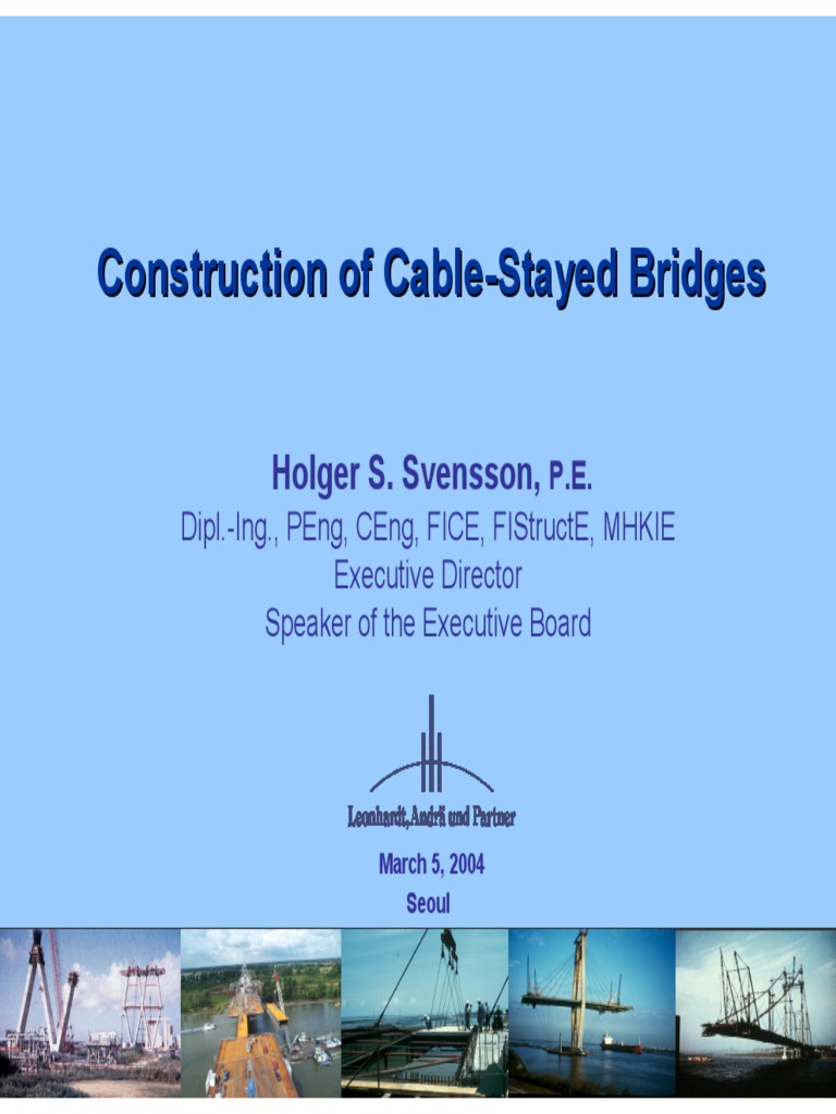 Seoul2004 Construction of Cable-Stayed Bridges | PDF | Bridge ...