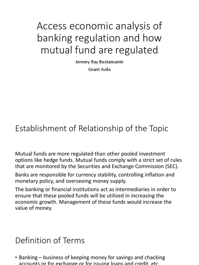 Banking and Mutual Fund Regulation Insights | PDF