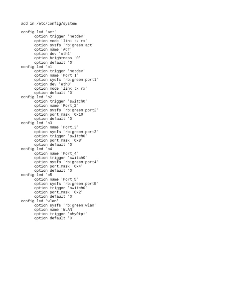 Mikrotik - Led Lights Openwrt | PDF