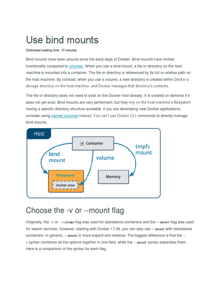 Use Bind Mounts | Download Free PDF | Computer File | Directory (Computing)