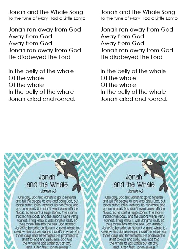 Jonah and The Whale Song | PDF