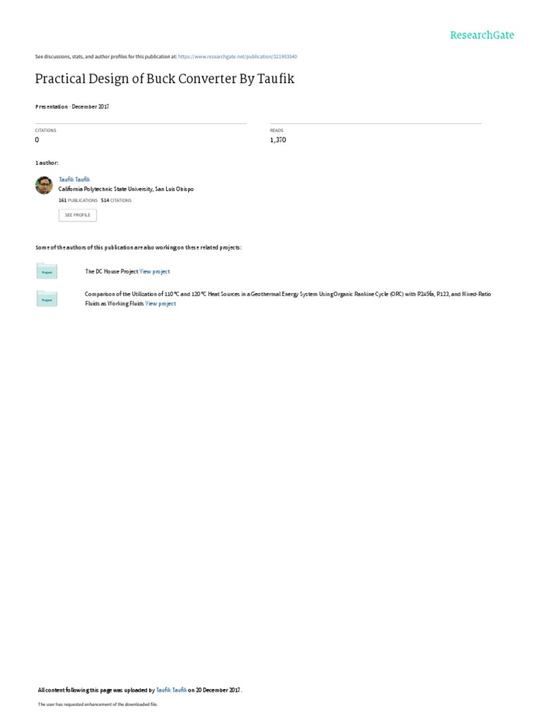 Practical Buck Design Revised 2018 | PDF | Capacitor | Physical Quantities