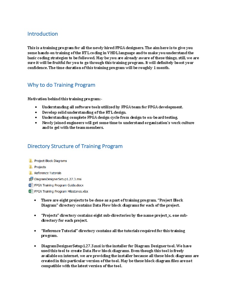 FPGA Training Program Guide | PDF | Mentorship | Field Programmable Gate Array