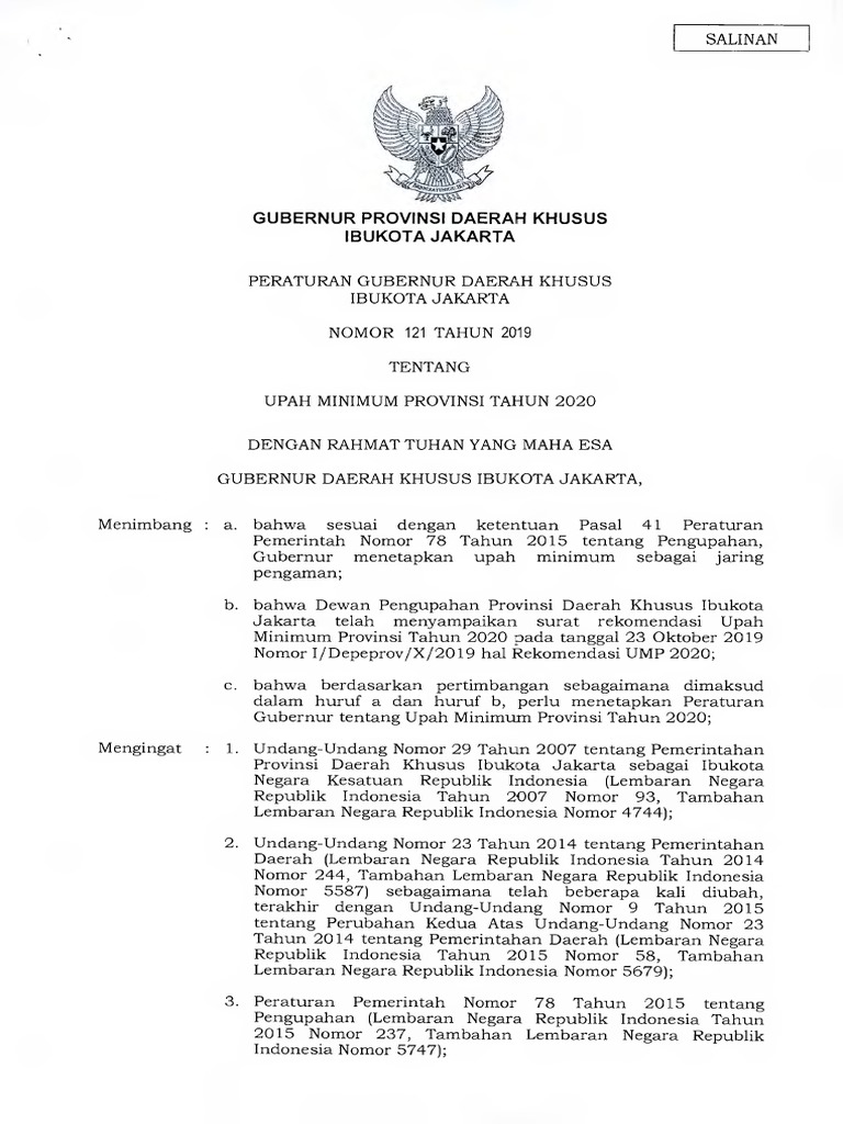 SK Gubernur DKI Jakarta PDF | PDF