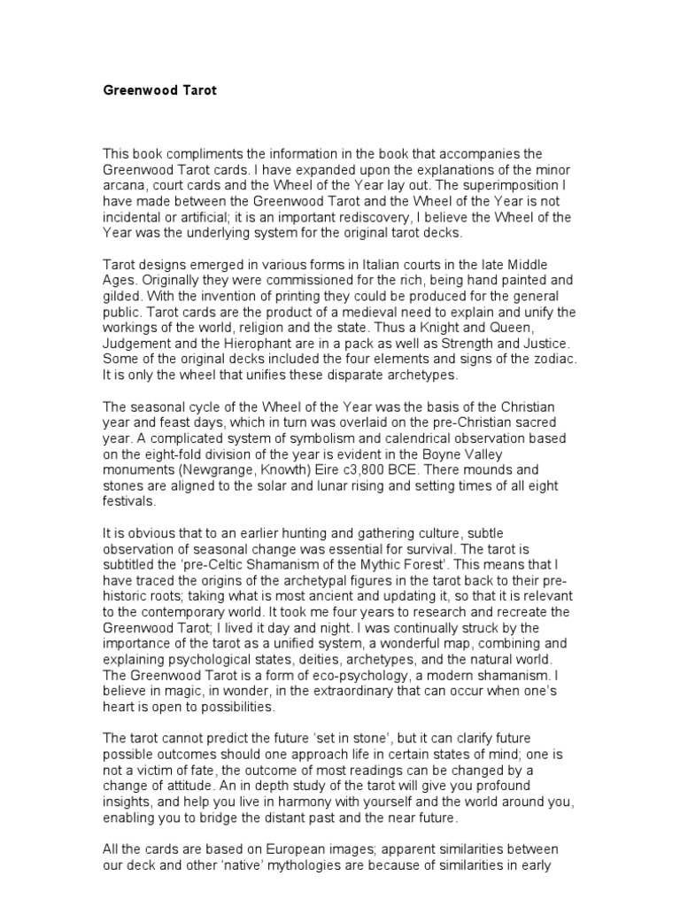 Greenwood Tarot Book Chesca | PDF | Archery | Loom