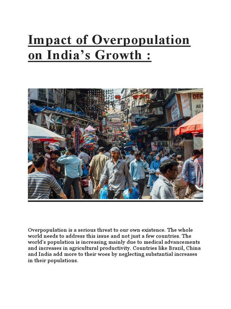 Impact of Overpopulation On India | PDF | Human Overpopulation ...
