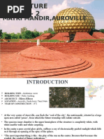 Auroville Architectural Case Study | PDF | Auroville | Building Engineering
