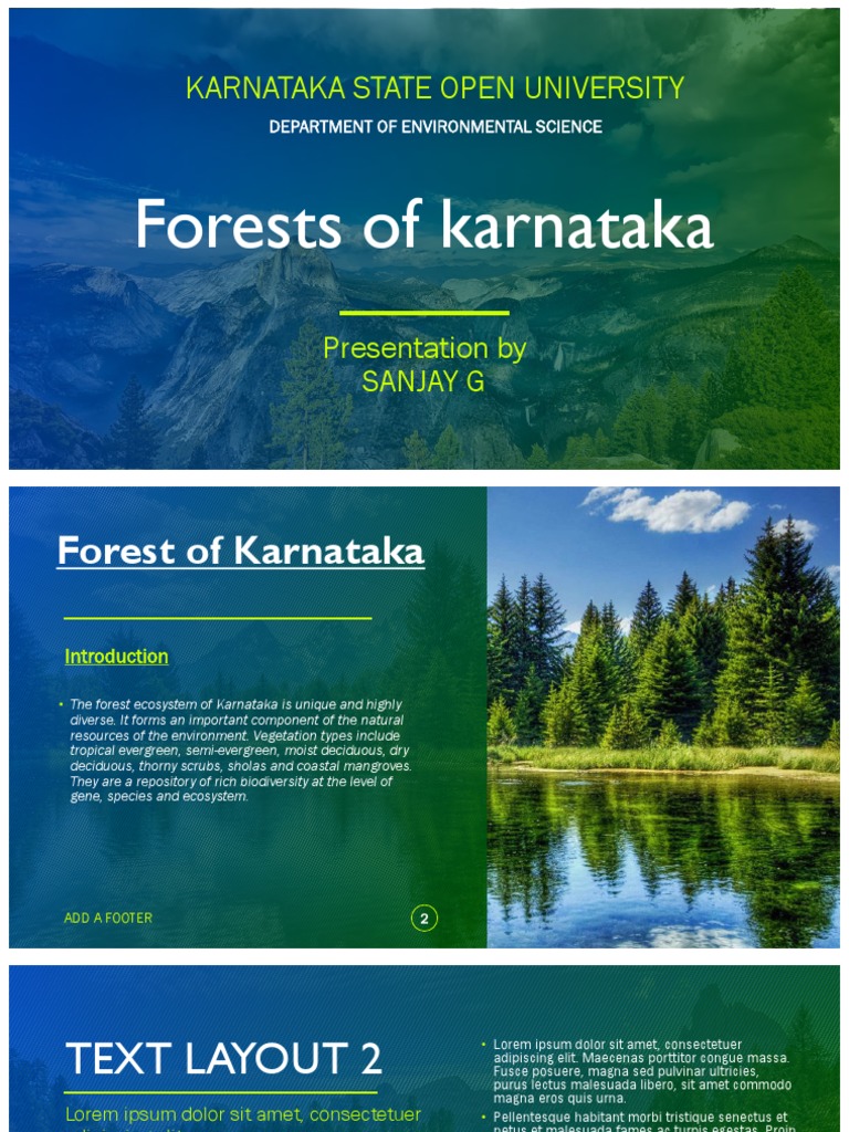 Forests of Karnataka | PDF | Biogeography | Environmental Science