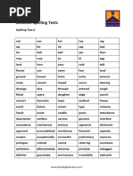 South Australian Spelling Test | PDF